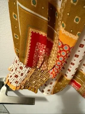 Rose & Olive | Tops | Rose Olive Mustard And Red Geometric Patchwork ...